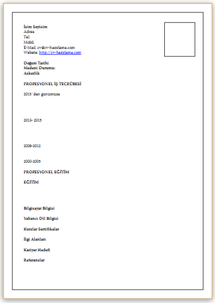 CV Örneği | CV Hazırlama