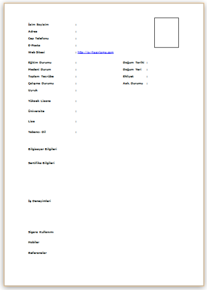 CV Örneği | CV Hazırlama