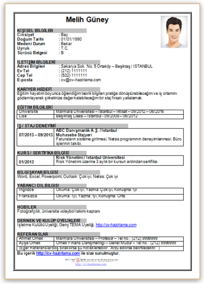CV Örneği | CV Hazırlama