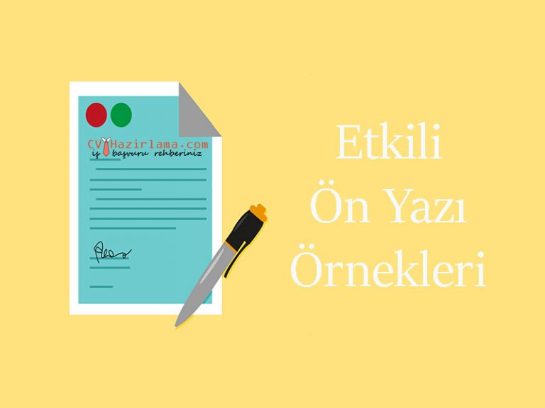 Ön Yazı Örnekleri | CV Hazırlama