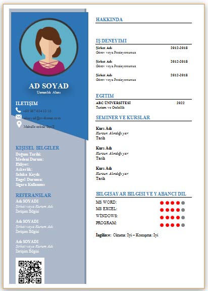 Özgeçmiş Örnekleri Word Olarak İndir | CV Hazırlama