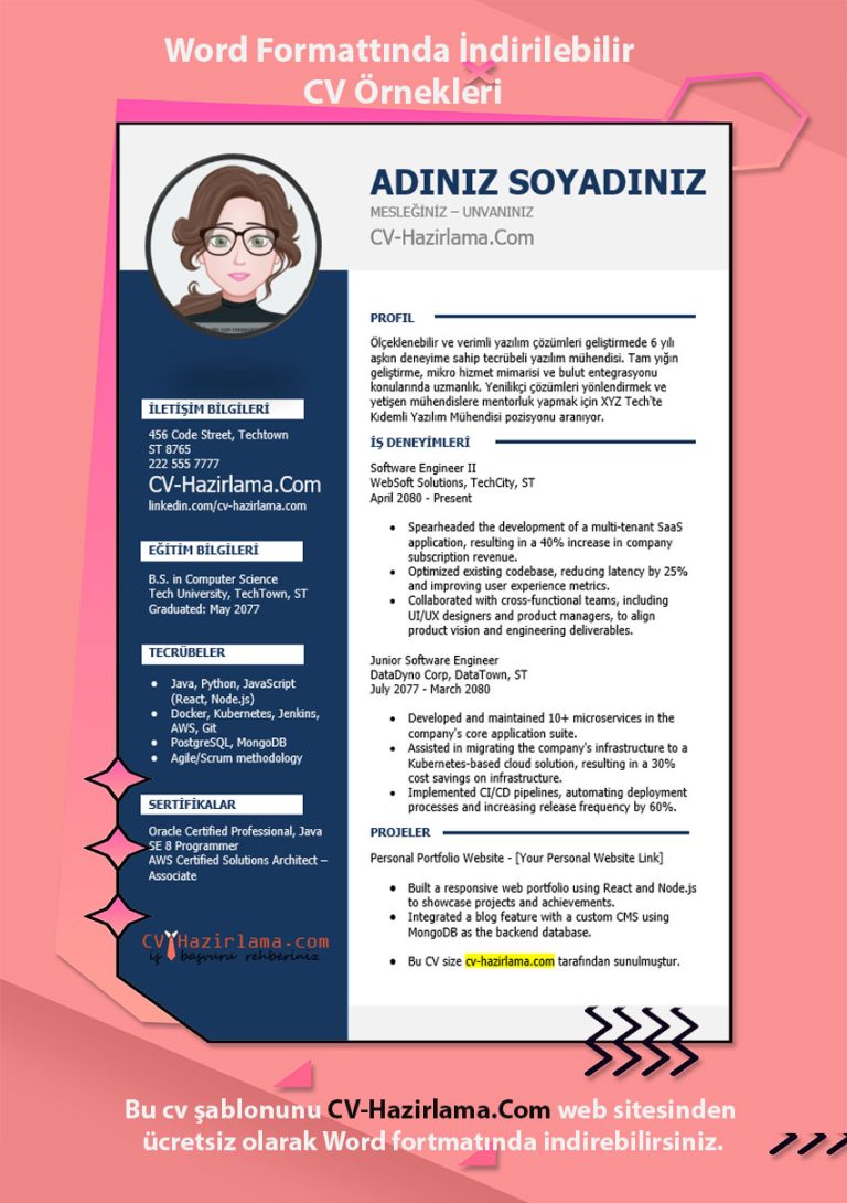 CV Örnekleri Word Formatında İndirilebilir – Ücretsiz | CV Hazırlama