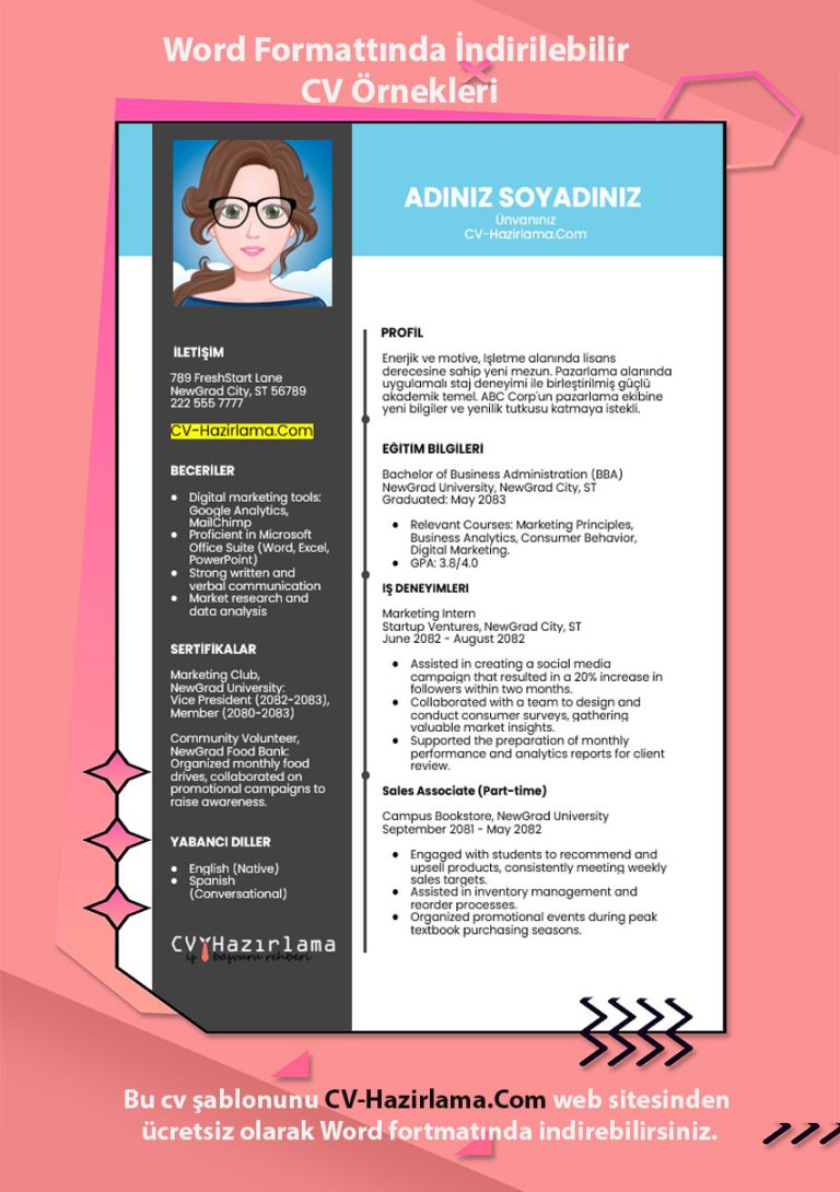 CV Örnekleri Word Formatında İndirilebilir – Ücretsiz | CV Hazırlama