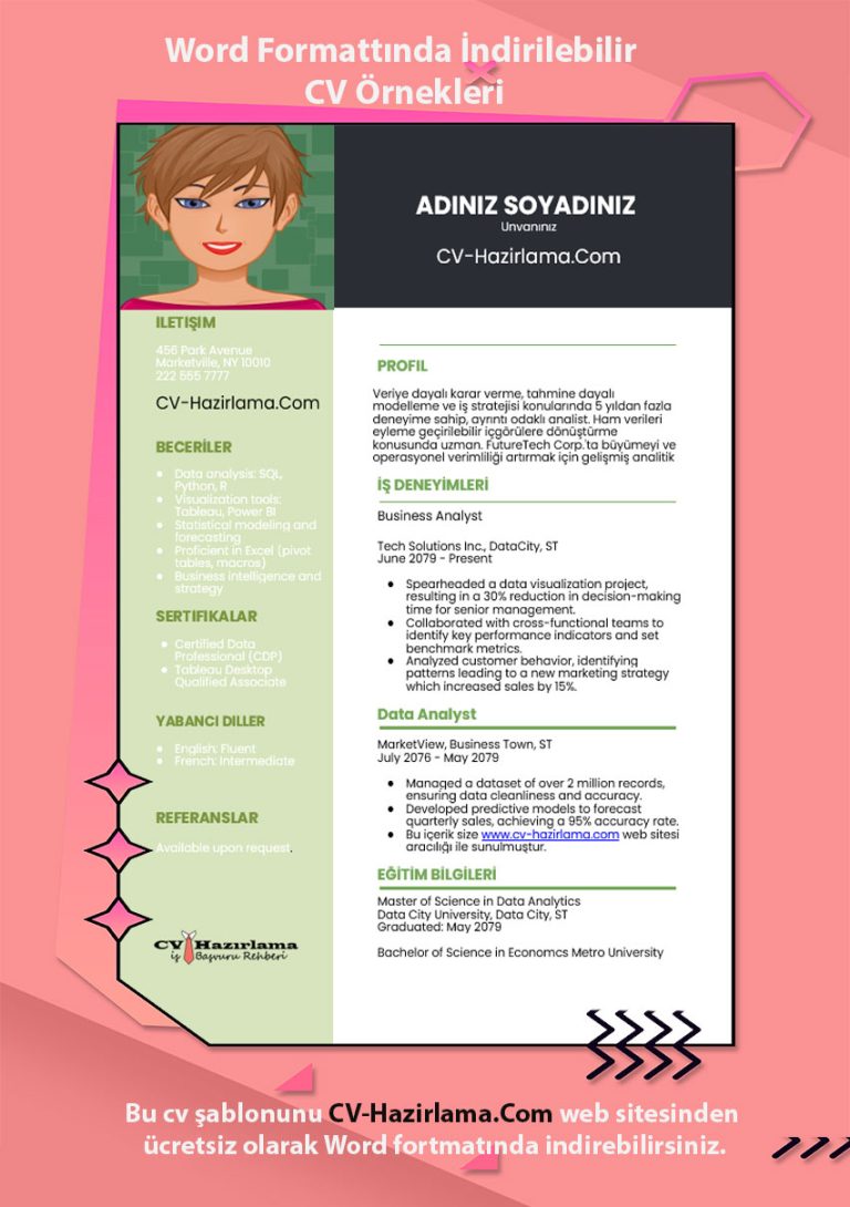 CV Örnekleri Word Formatında İndirilebilir – Ücretsiz | CV Hazırlama